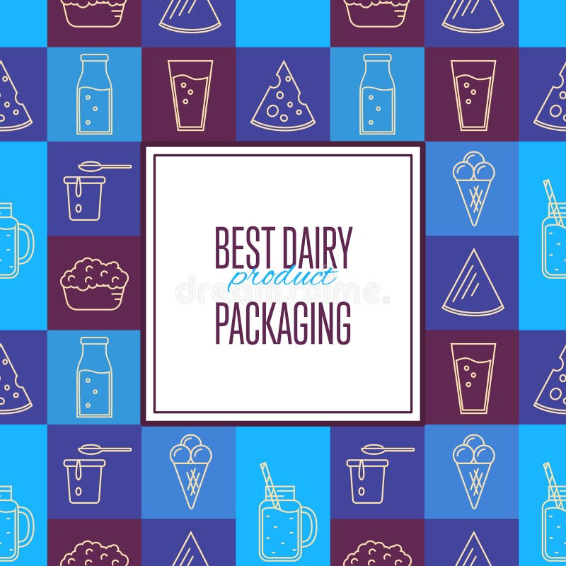 Best Dairy Product Seamless Pattern Stock Vector Illustration Of Curd