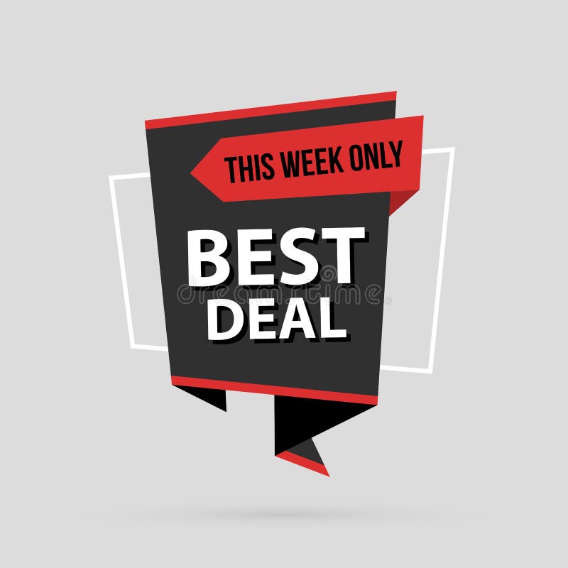 Best Deal Banner Template in Flat Origami Style Stock Vector ...