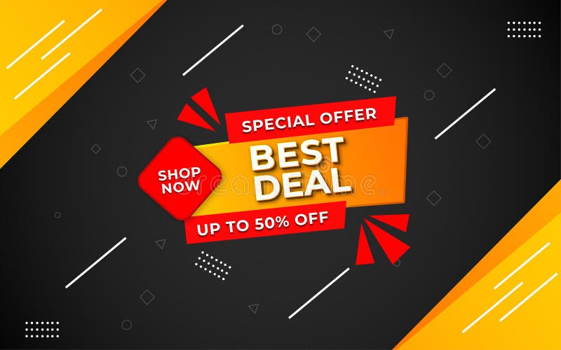 Best Deal Special Offer Banner Template with Text Effect Stock ...