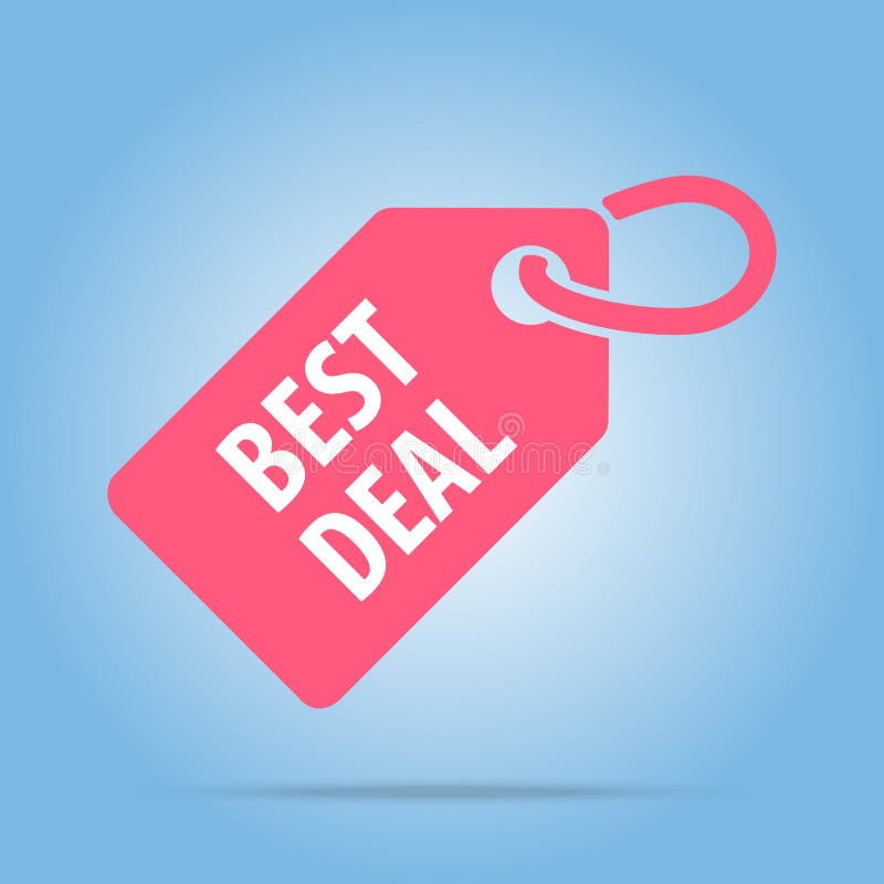 Best Deal Label. Red Color, Isolated on White Stock Vector ...