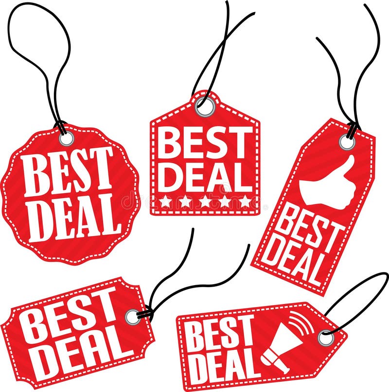 Best Deal Tag Set, Vector Illustration Stock Vector - Illustration of ...