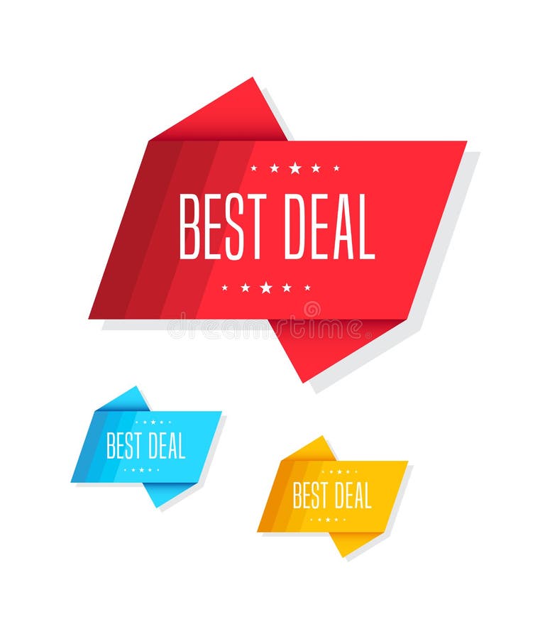 Best Deal Tags Set stock illustration. Illustration of sale - 263607831