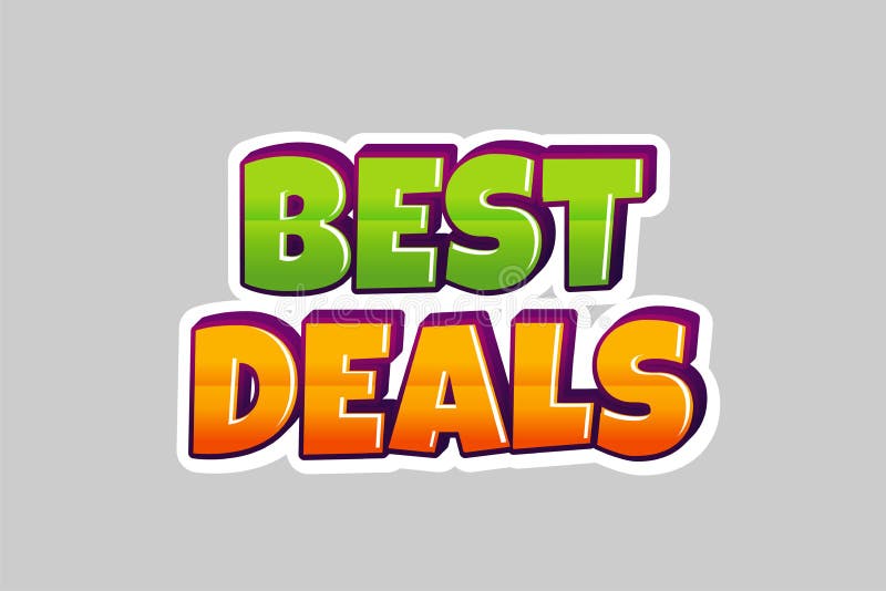 Best Deals Promotion Icon. Best Deals Text Style Effect. Stock ...