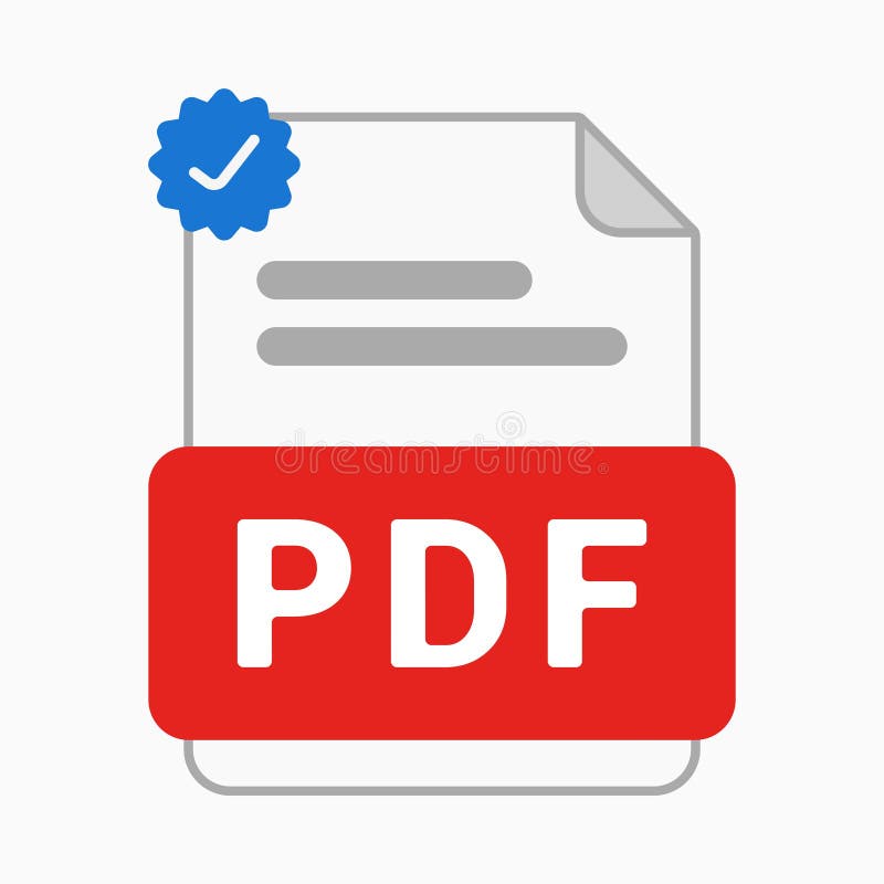 Verified Pdf Document Icon with a Blue Checkmark Symbol Stock Image - Illustration of online ...