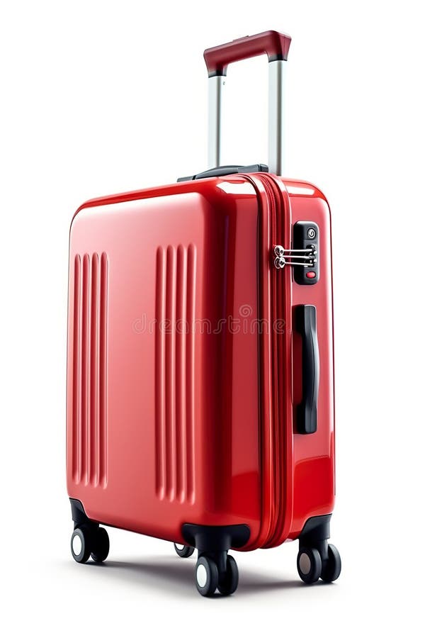 Best Design Suitcase with Wheels Isolated on White Background Stock ...