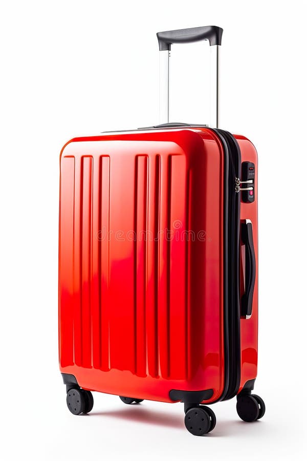 Best Design Suitcase with Wheels Isolated on White Background Stock ...