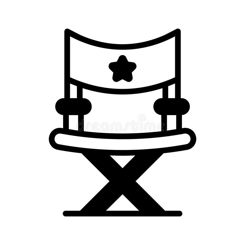 Best Director Chair Icon for Video Production Stock Vector ...