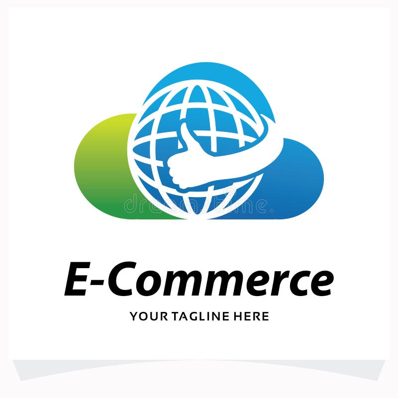 E-Commerce Logo Design Template Stock Vector - Illustration of commerce ...