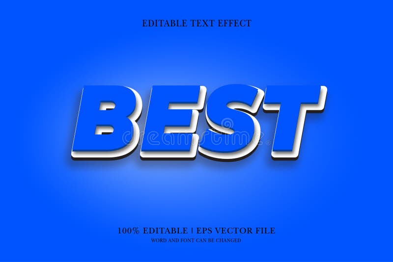 Best Editable 3d Text Effect for Vector Illustration Stock Vector ...