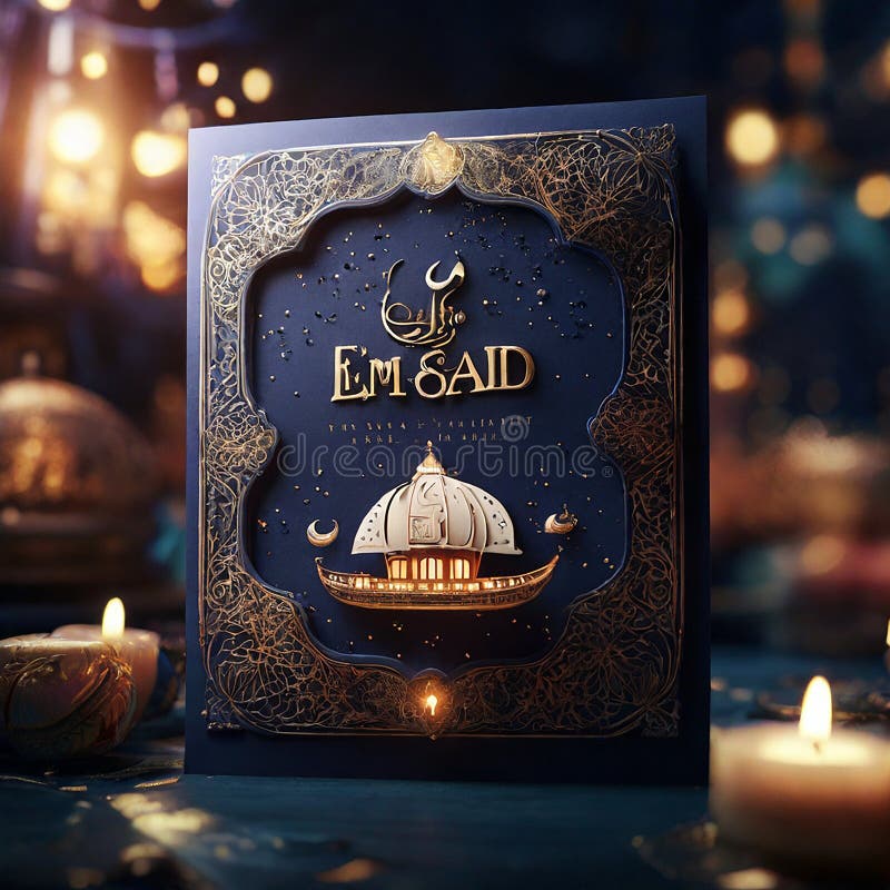 Best Eid Card Design Photo stock illustration. Illustration of shadow ...