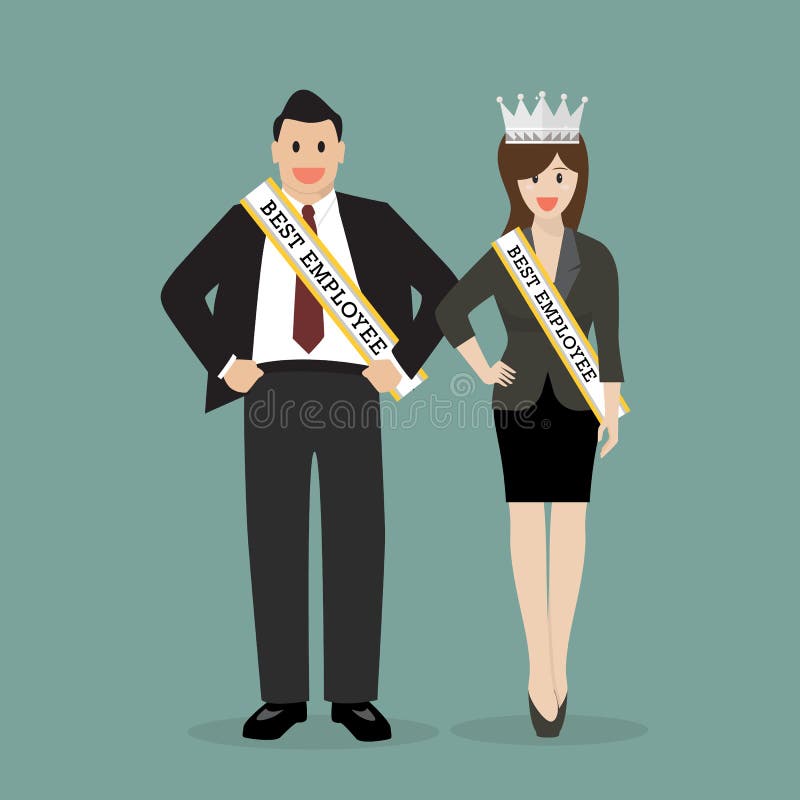 Best employee of company stock vector. Illustration of executive - 92845655