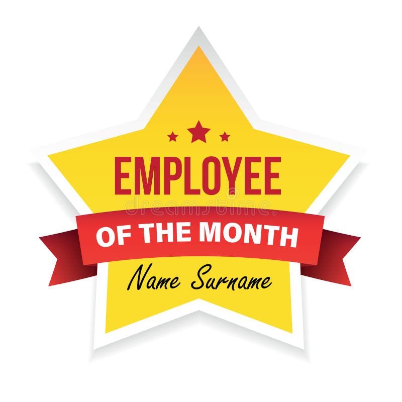Best Employee of the Week Award Badge Stock Vector - Illustration of ...