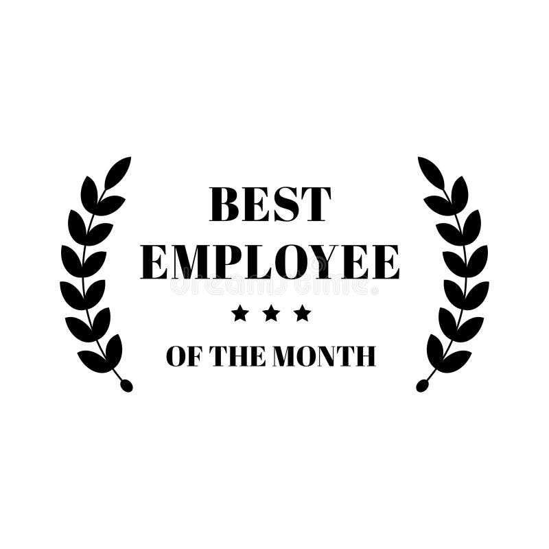 Best Employee of the Month Award Stock Illustration - Illustration of ...