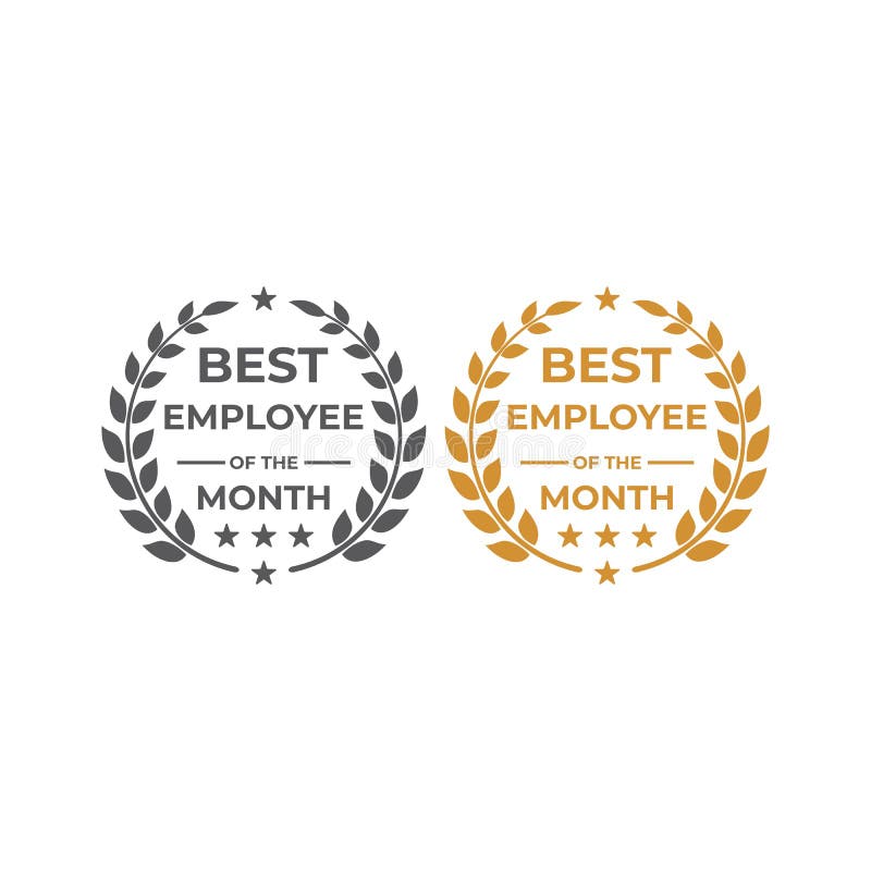 Best Employee of the Month. Vector Logo Icon Template Stock Vector ...