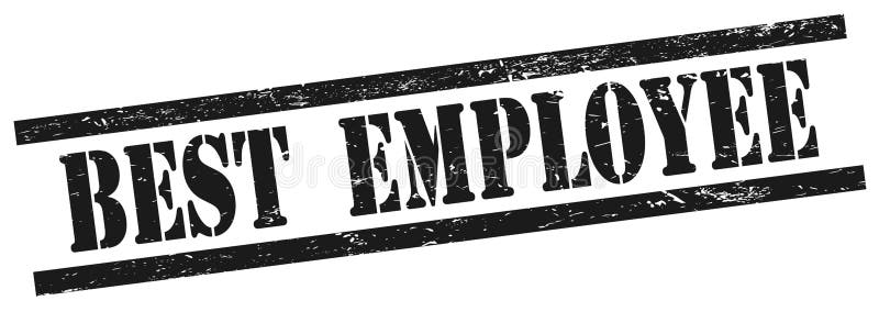 BEST EMPLOYEE Text on Black Grungy Rectangle Stamp Stock Illustration ...