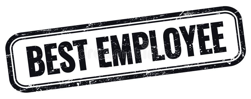 BEST EMPLOYEE Text on Black Grungy Vintage Stamp Stock Illustration ...