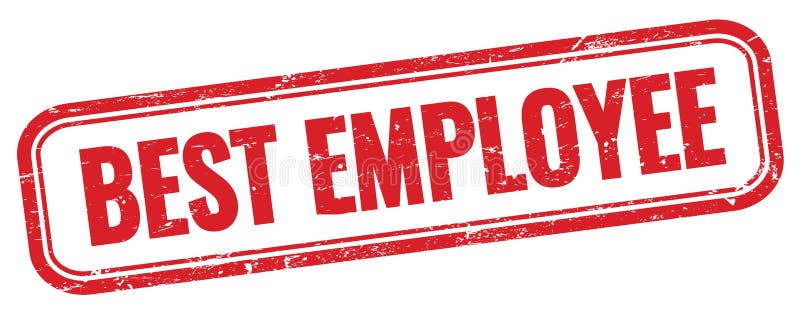 BEST EMPLOYEE Text on Red Grungy Vintage Stamp Stock Illustration ...