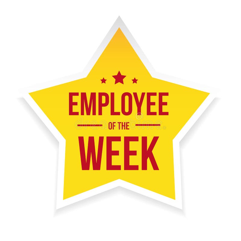 Best Employee of the Week Award Badge Stock Vector - Illustration of ...