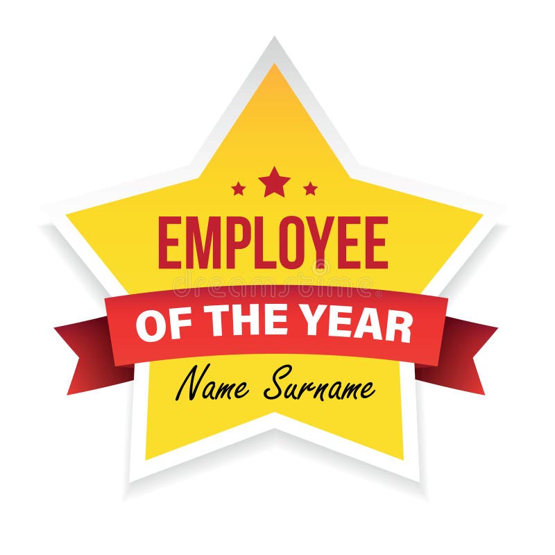 Best Employee of the Week Award Badge Stock Vector - Illustration of ...