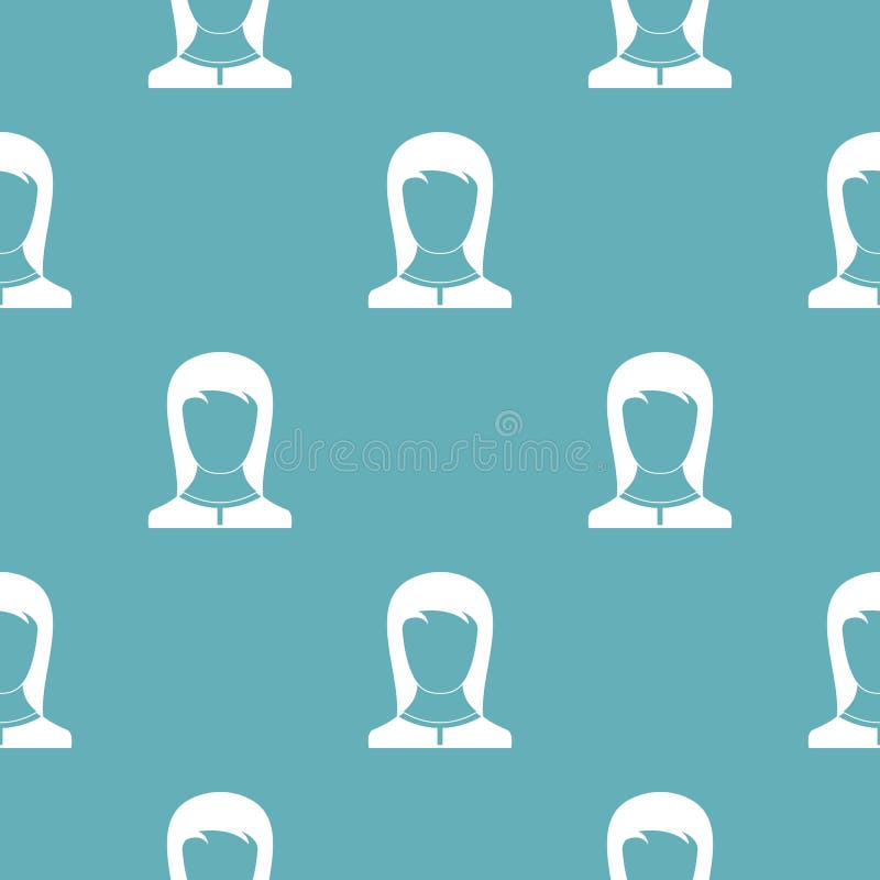 Best Female Avatar Pattern Vector Seamless Stock Vector - Illustration ...
