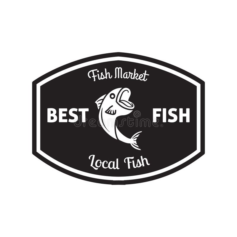 Best Fish Label. Vector Illustration Decorative Design Stock Vector ...