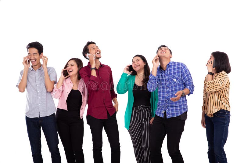 Best Friend Call with Handphone Stock Image - Image of asian, gather ...