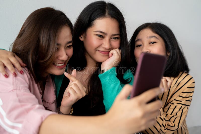Best Friend Selfie Together Stock Photo - Image of participation ...