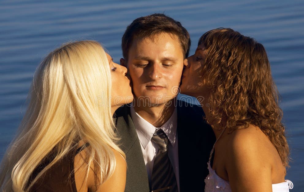 Best friends stock image. Image of caucasian, kiss, females - 13935569