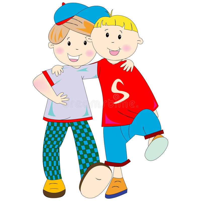 Best Friends Boys Stock Illustrations – 325 Best Friends Boys Stock ...