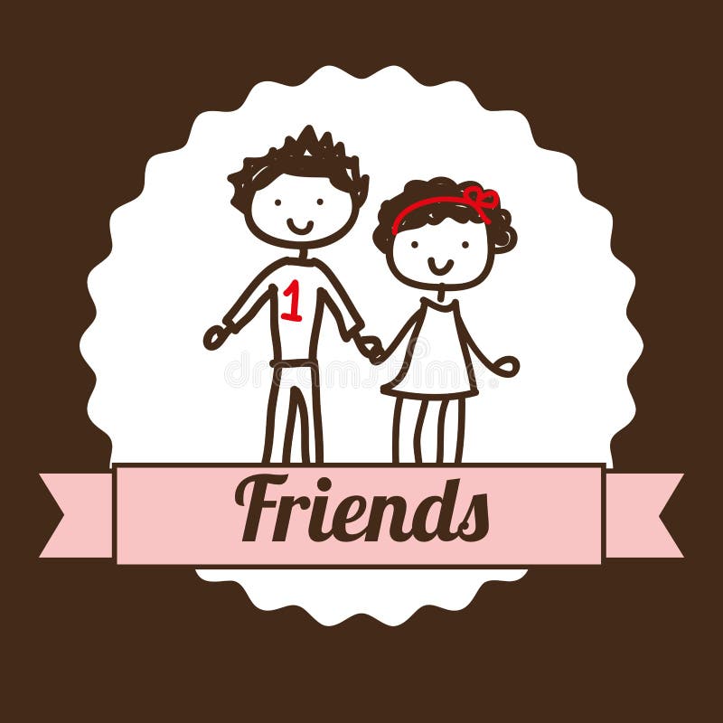 Best friends design stock vector. Illustration of animated - 47342328