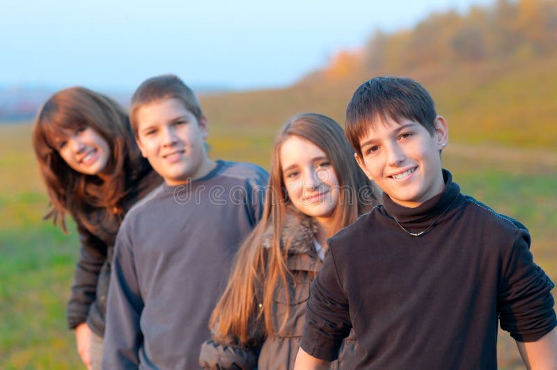 Best Friends Enjoying Each Others Company Stock Photo - Image of autumn ...