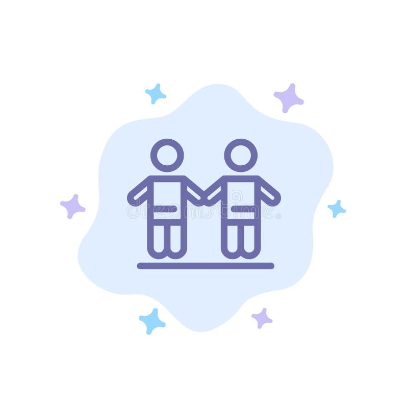Best, Friends, Friendship, Group Blue Icon on Abstract Cloud Background ...