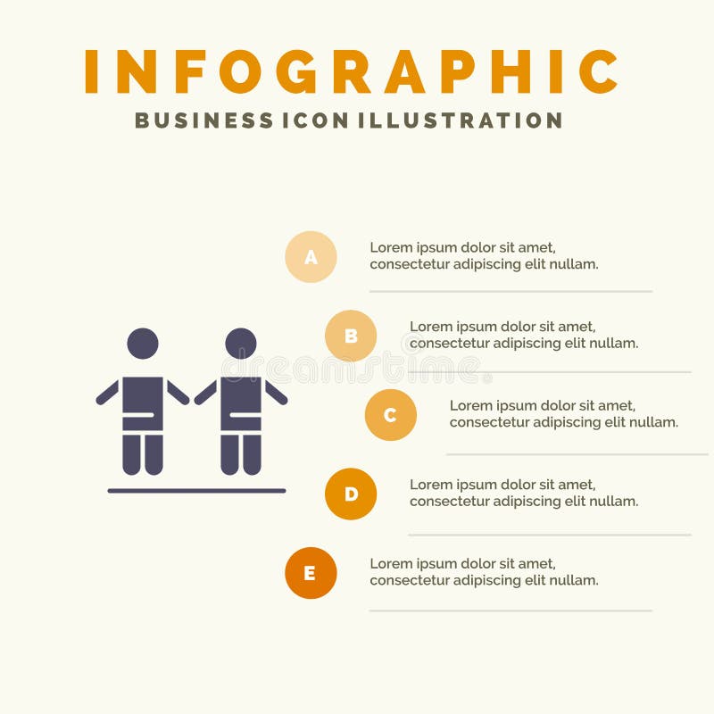 Best, Friends, Friendship, Group Solid Icon Infographics 5 Steps ...