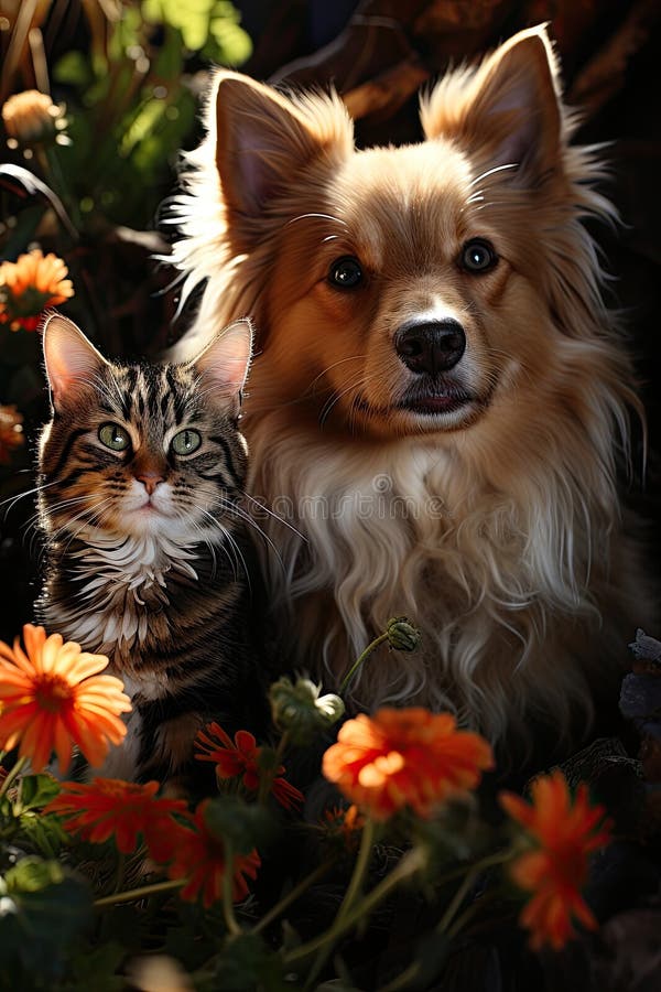 Best friends pets stock illustration. Illustration of friends - 288427723