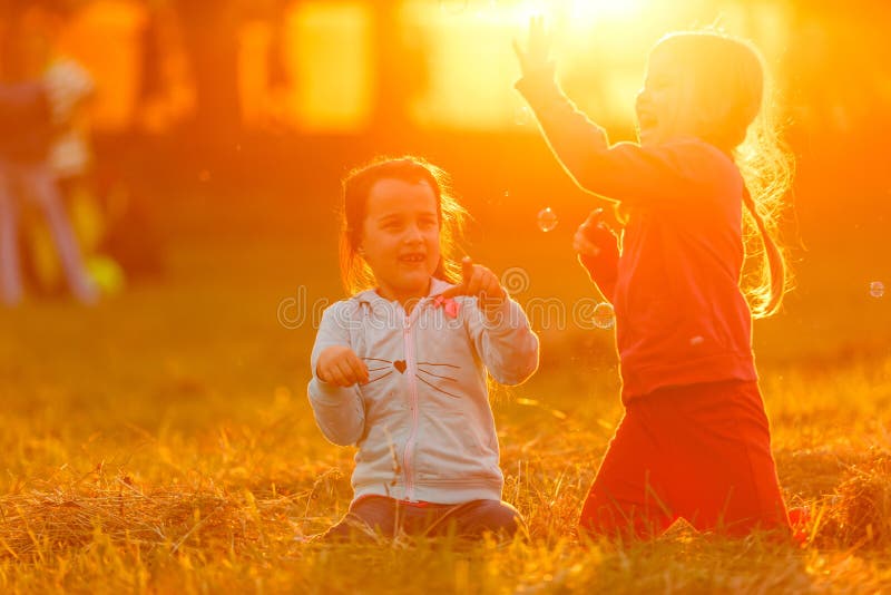 The Best Friends Playing Together Stock Photo - Image of childhood ...