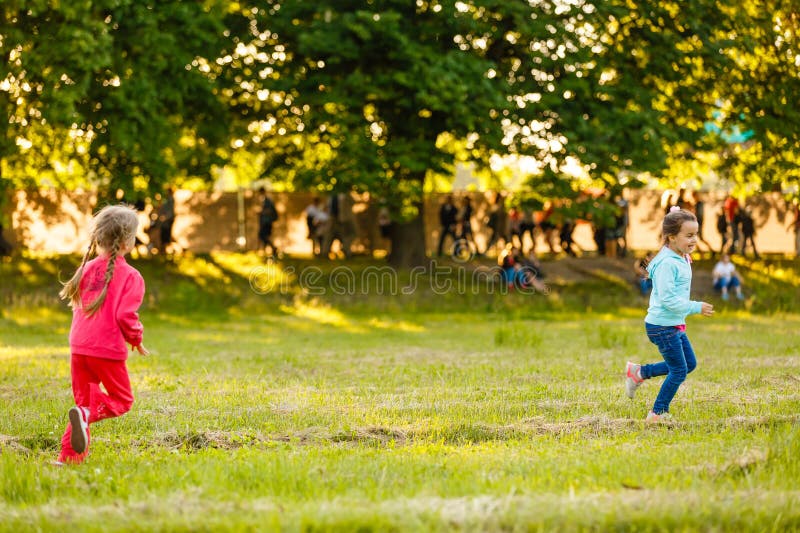 The Best Friends Playing Together Stock Image - Image of park ...