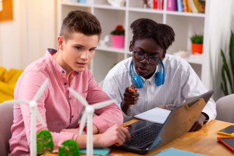 Best Friends Studying Together while Doing Ecology Project for School ...
