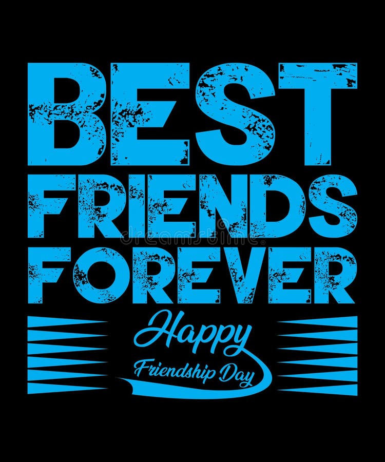 Best Friends Forever Typography Design Stock Vector - Illustration of ...