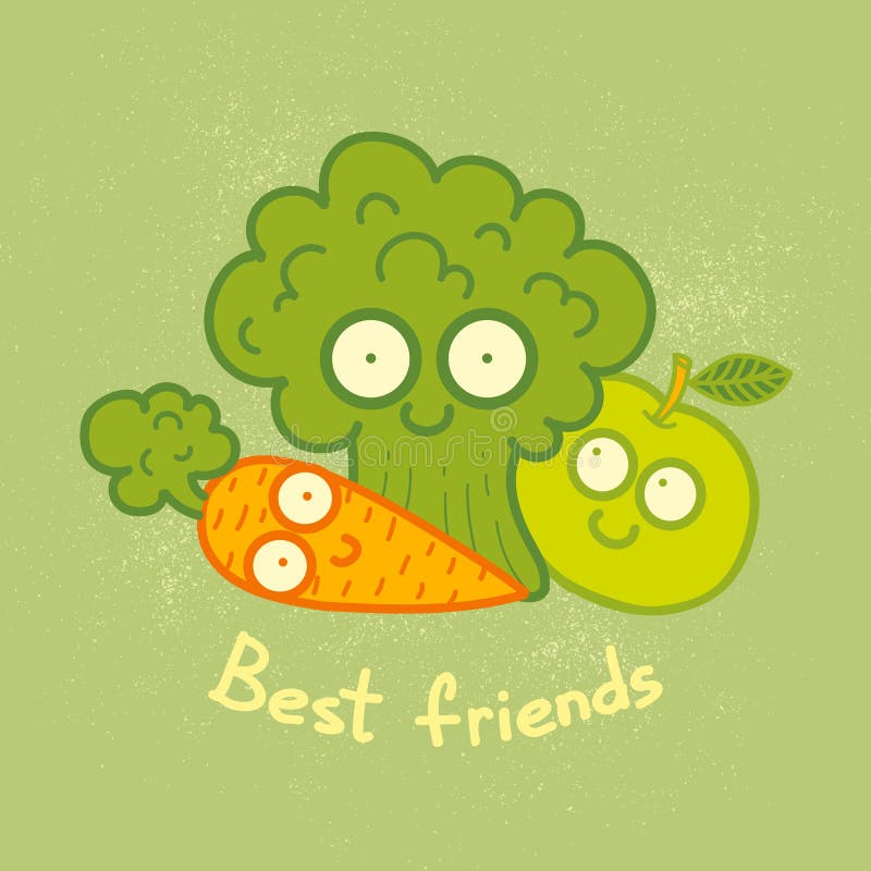 Best friends stock vector. Illustration of carrot, funny - 61067705