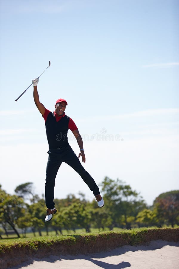 Best Game Ever. a Happy Young Man Playing a Game of Golf. Stock Image ...