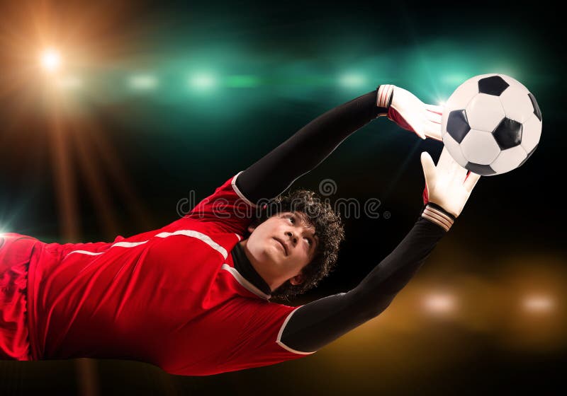 Best goalkeeper stock image. Image of ball, pitch, athletic - 76910901