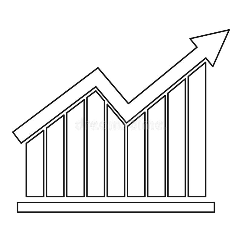 Best graph icon thin line stock illustration. Illustration of black ...