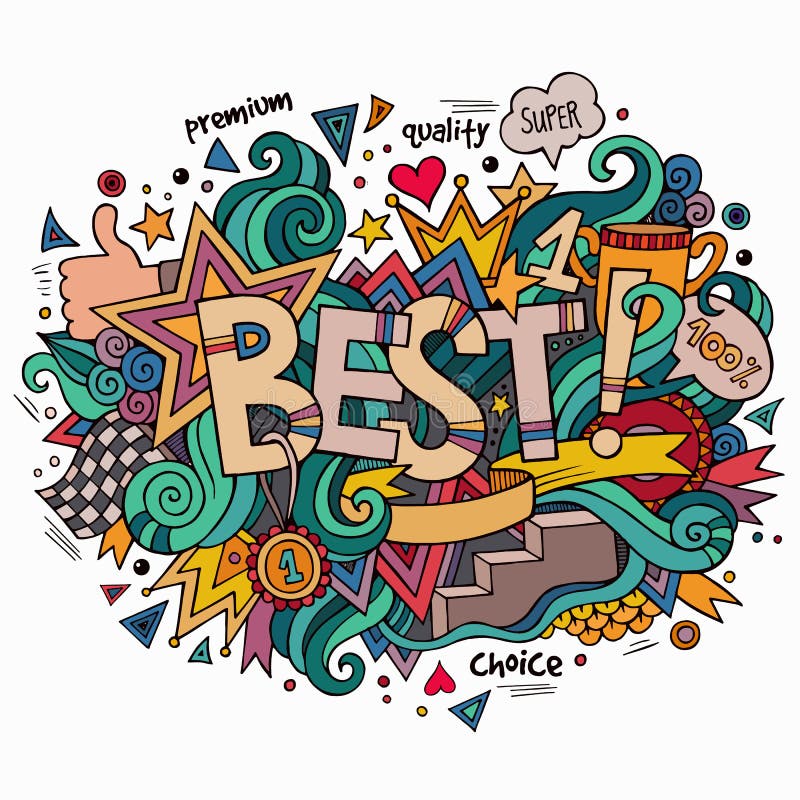 Vintage Decorative Love Badges with Lettering. Hand Drawn Vector Stock ...