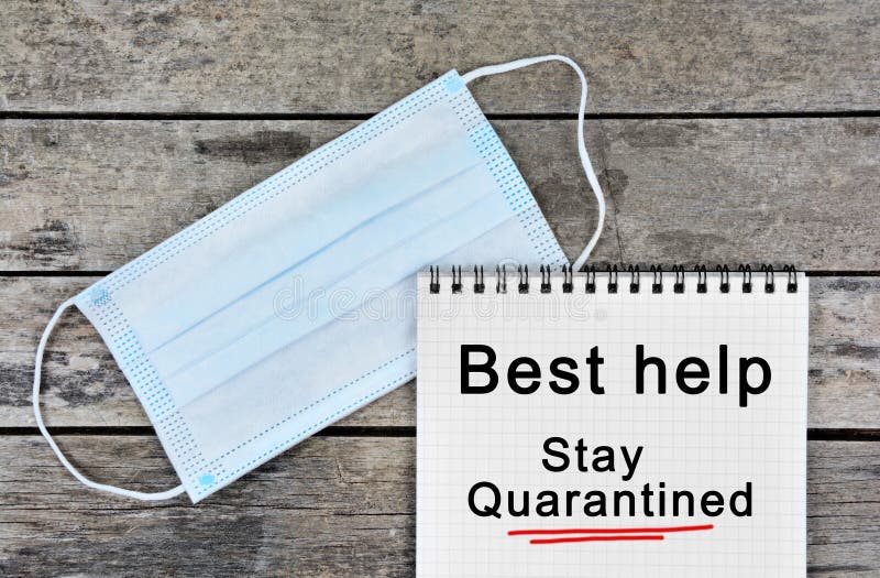 Best Help Stay Quarantined Words on Notebook Page Stock Image - Image ...