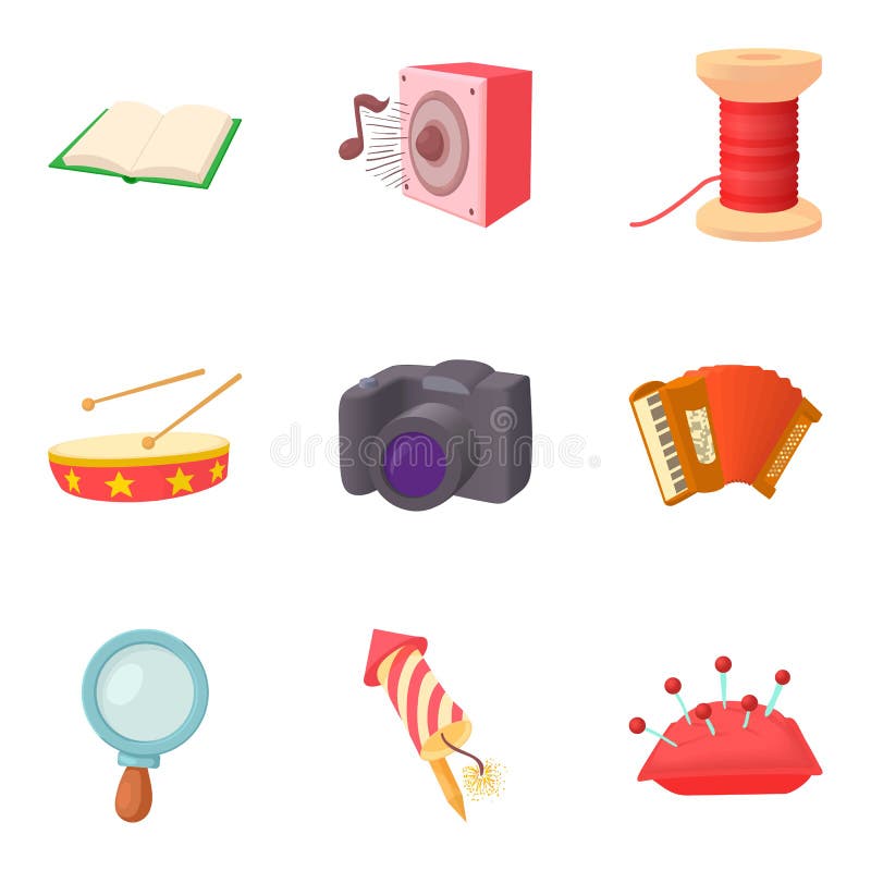 Best Hobby Icons Set, Cartoon Style Stock Vector - Illustration of note ... Best Hobby Icons Set, Cartoon Style Stock Vector - Illustration of note ...