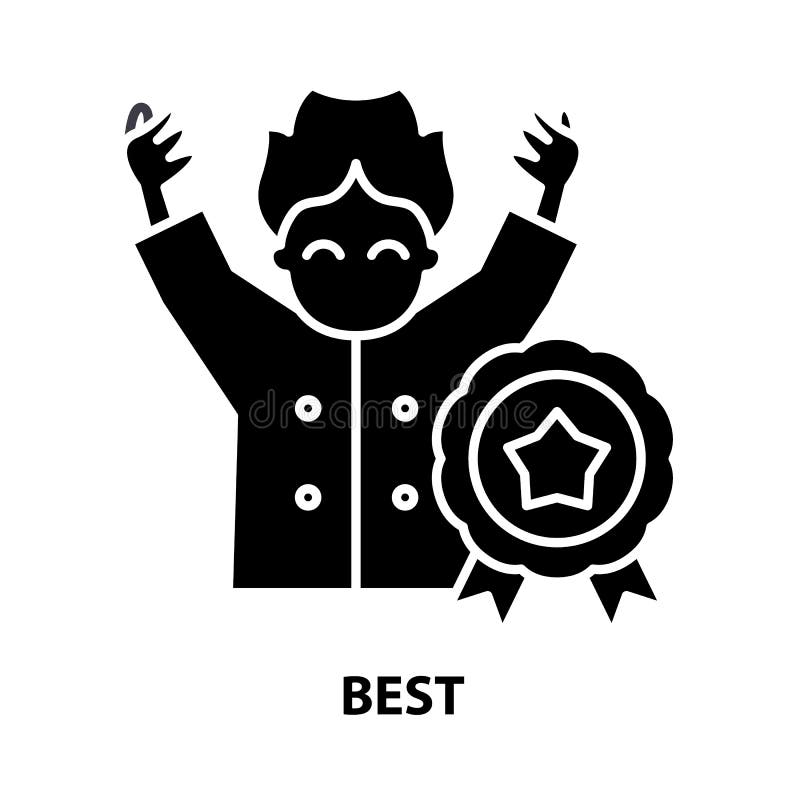 Best Icon, Black Vector Sign with Editable Strokes, Concept ...