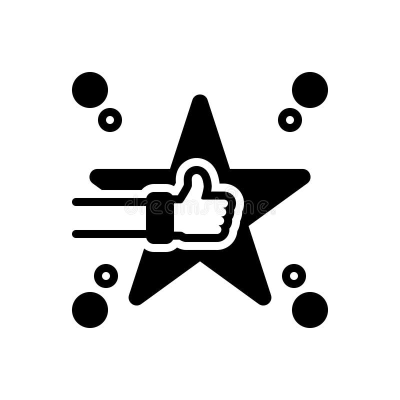 Black Solid Icon for Best, Excellent and Surpassing Stock Vector ...