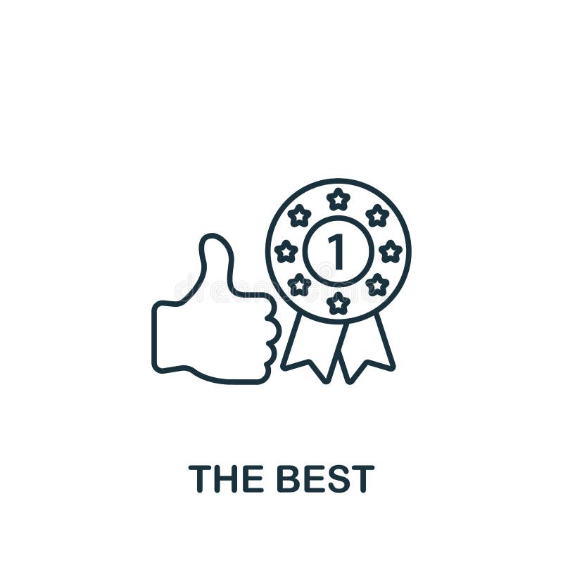 The Best Icon. Monochrome Simple Success Icon for Templates, Web Design ...