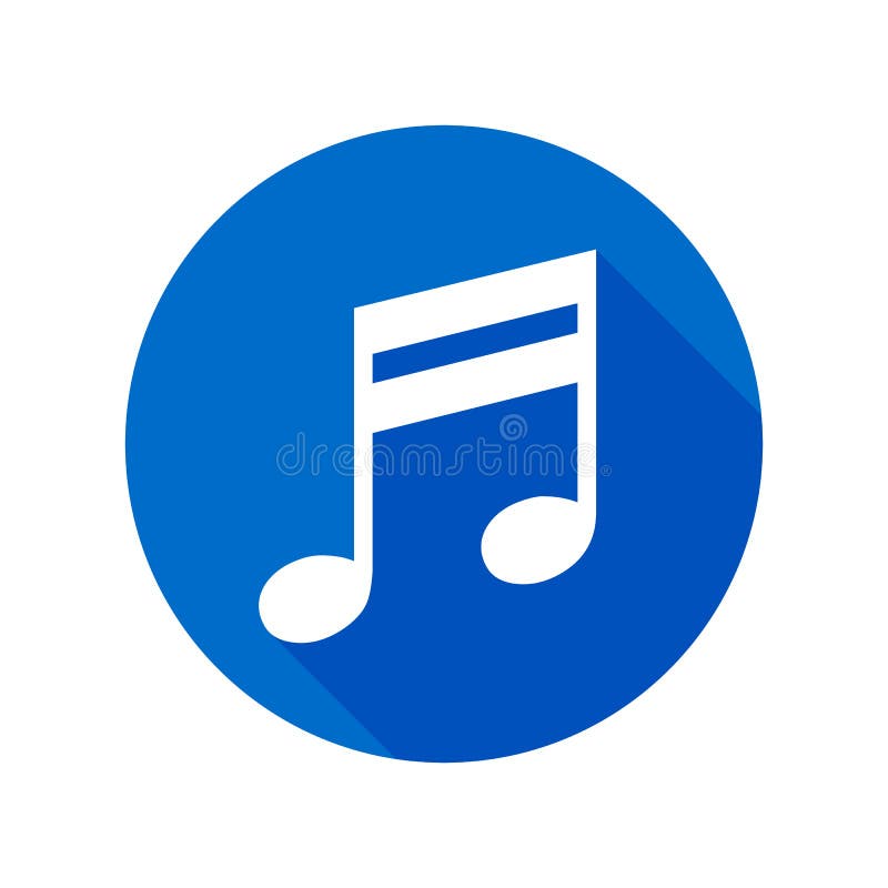 A Musical Note Icon in a Blue Circle. Modern Vector. Stock Vector ...