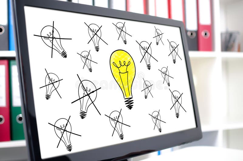 Best Idea Concept on a Computer Screen Stock Image - Image of ideas ...